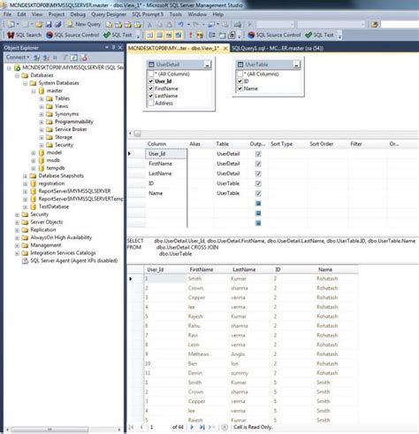 Creating A View Visually In SQL Server