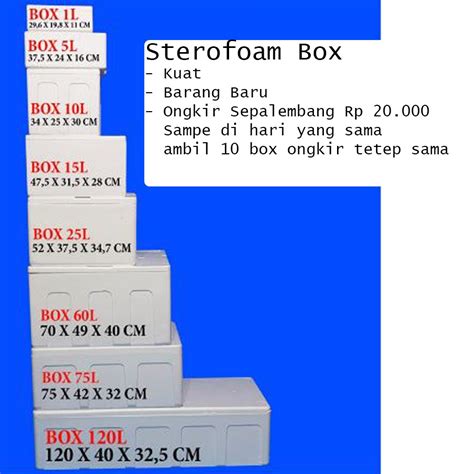 Jual Kotak Sterofoam Box Ikan Styrofoam Box Kondisi Baru Shopee Indonesia