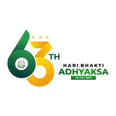 Logo Officiel De La 63e Journée Adhyaksa Bhakti En 2023 Vecteur PNG