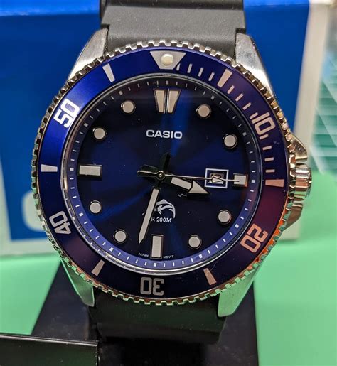 Casio Duro Mdv106 Blue Dial With Free Wenger Swiss Military Traverse