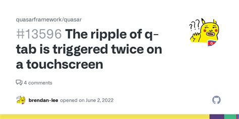 The Ripple Of Q Tab Is Triggered Twice On A Touchscreen · Issue 13596