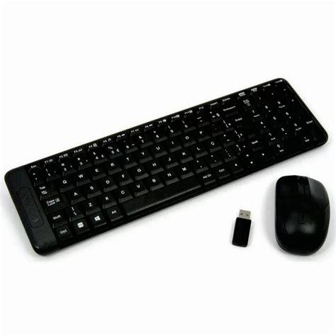 Kit de Teclado e Mouse sem Fio Mk Português Brasil Preto Logitech MadeiraMadeira