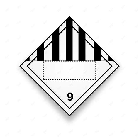Rombo Transporte Materiales Peligrosos Clase 9 Editable Rayas