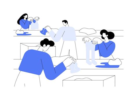 Premium Vector Textile Sorting Abstract Concept Vector Illustration