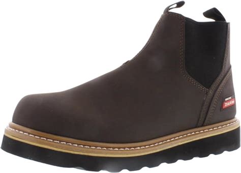 Dickies Gd6112 Mens Slip On Work Boots Chocolate Black 8