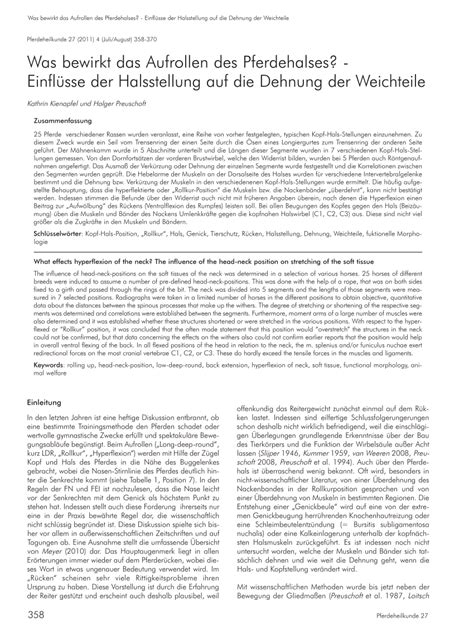 Pdf What Effects Hyperflexion Of The Neck The Influence Of The Head Neck Position On