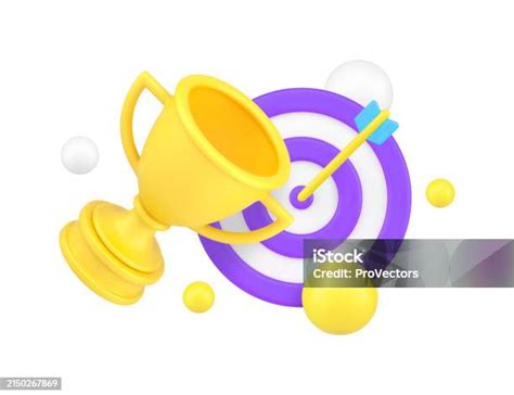과녁 컵 수상 성공에 대상 업적 다트 판 화살표 목표 3d 아이콘 현실적인 벡터 효율에 대한 스톡 벡터 아트 및 기타 이미지 효율 디지털 생성 이미지 마케팅 Istock