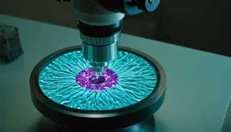 Microscope Examining Detailed Cell Structure In Laboratory Stock Image Image Of Specimen