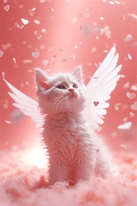 Flying Kitty Angel Stock Illustration Illustration Of Greeting 304126078