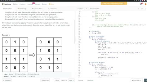 每日一題 Daily Challenge Leetcode 289 Game Of Life Youtube