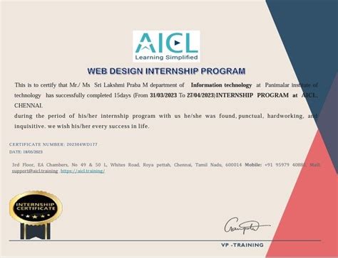 Sri Lakshmi Praba On Linkedin Internship Development Javascript Html Css