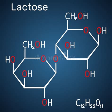 Lactose Molecular Structure Isolated On White Stock Illustration Illustration Of Structure