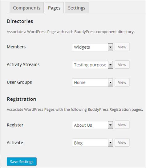 Php How To Get All Wordpress Pages Associated With Buddypress
