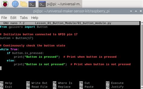 コードのダウンロードと実行方法 — Sunfounder Universal Maker Sensor Kit ドキュメント