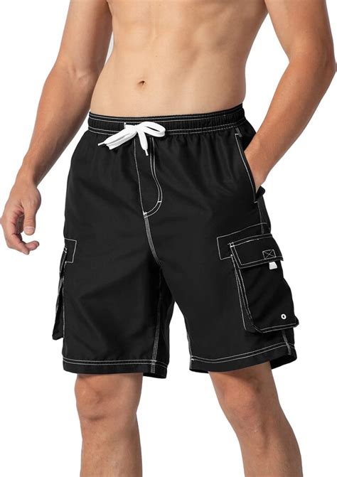 Ysento Mens Swim Shorts Surfing Beach Shorts Swimming Trunks With Mesh