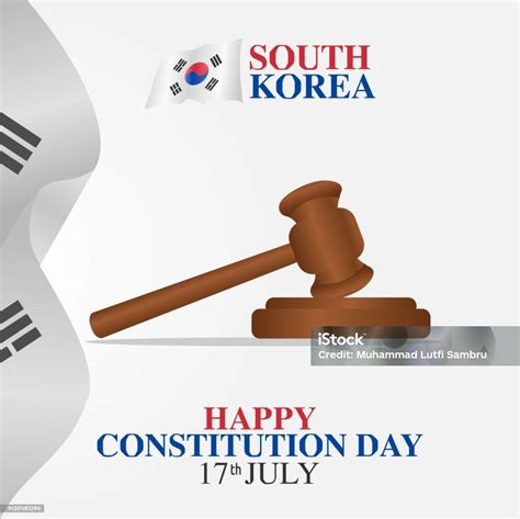 한국 헌법의 날 벡터 일러스트레이션 인사말 카드 포스터 및 배너에 적합합니다 0명에 대한 스톡 벡터 아트 및 기타 이미지 0명 7월 8월 Istock