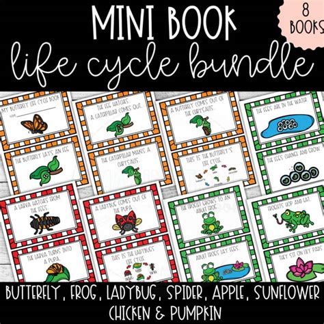 Life Cycle Mini Book Bundle 8 Simple Science Readers Preschool