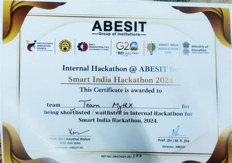 kaushalendra pratap on linkedin sih2024 learningandexploring hackathon abesit