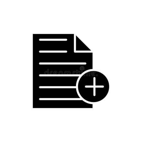 Add Document Icon Set Add New File Or Page Vector Symbol In Black