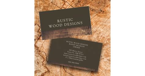 Rustic Modern Wood Carpentry Woodworker Business Card Zazzle