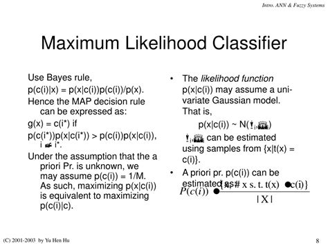 Ppt Optimal Decision Rules In Statistical Pattern Classification