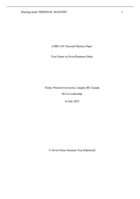 Personal Mastery Template Essay Stuvia Us