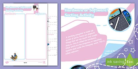 Hardware Or Software Sorting Activity Ages 5 7 Twinkl