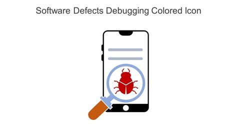 software defects debugging colored icon in powerpoint pptx png and