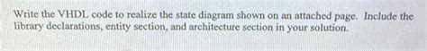 solved write the vhdl code to realize the state diagram shown on an 1 answer transtutors