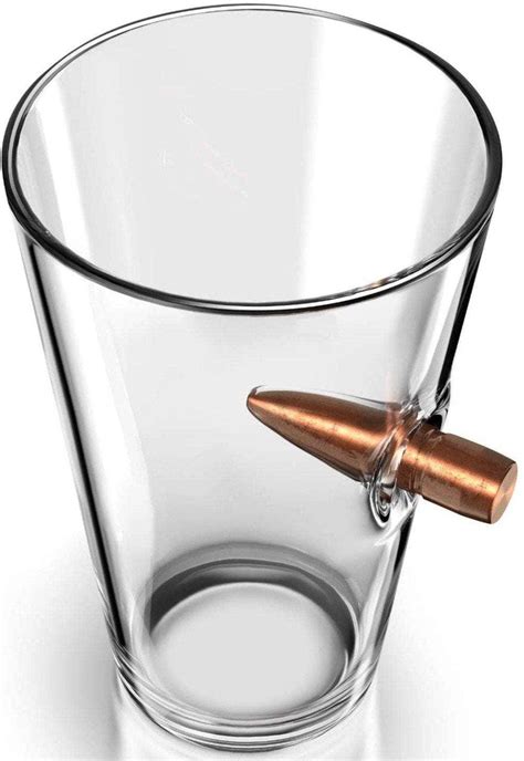 Old Southern Brass 50 Caliber Real Bullet Pint Glass Rust And Refined Old Southern Brass 50 Caliber Real Bullet Pint Glass Rust And Refined