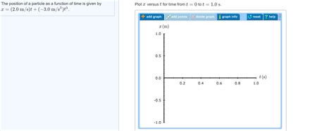Solved The Position Of A Particle As A Function Of Time Is Chegg