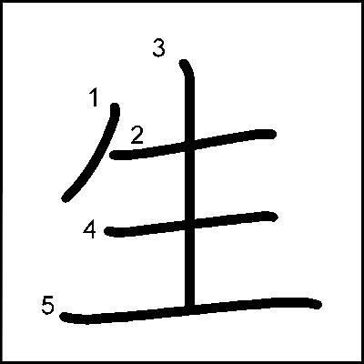 生の書き順筆順 漢字の書き順ナビ