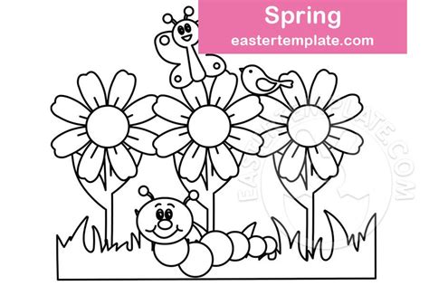 Spring Grass Template Easter Template