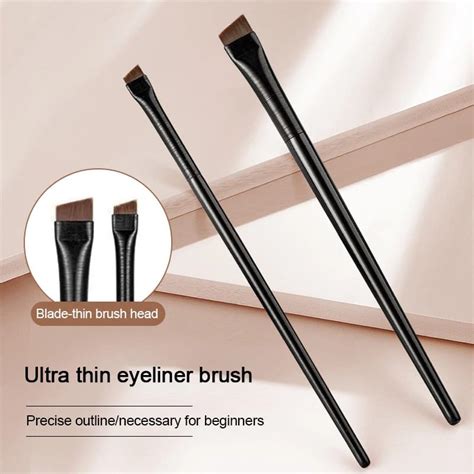 Jual Kuas Mac Alis Hitam Eyeliner Pen Eyebrow Brush Bahan Sintetis Super Tipis Untuk Alat Makeup
