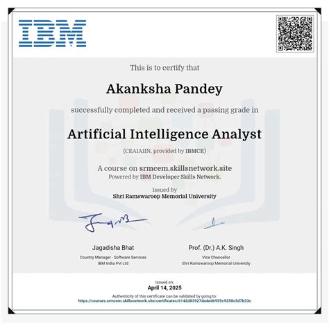 Artificialintelligence Aianalyst Ibmce Skillsnetwork Srmu Akanksha Pandey 43 Comments