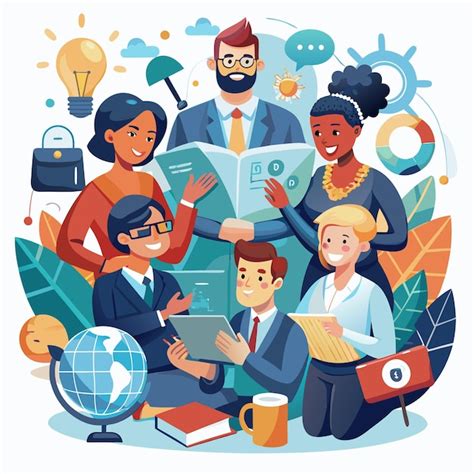 Premium Vector Diverse Group Of People Collaborating On Project