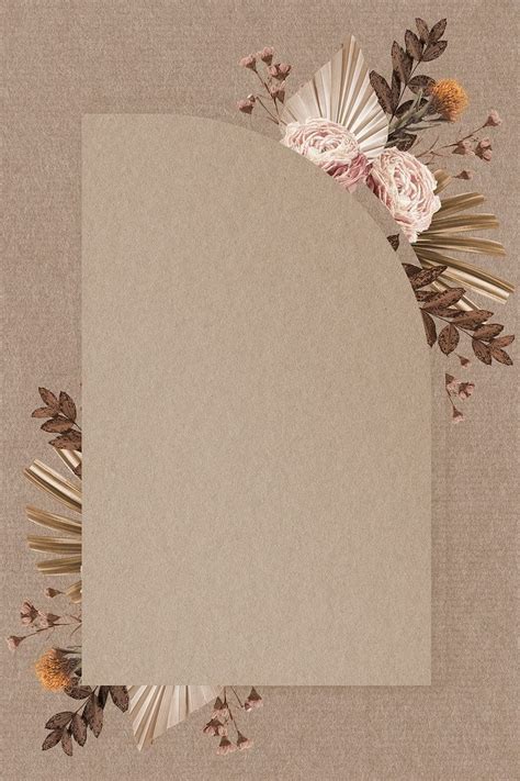 Floral Border Aesthetic Design Background