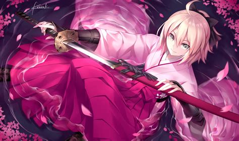 Anime Fate Grand Order Fate Series Okita Souji Saber Hd Wallpaper My