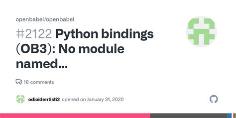 Python Bindings OB No Module Named Openbabel Openbabel Issue Openbabel