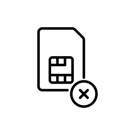 No Sim Card Outline Icon Sim Card Error Black Line Illustration 66857737 Vector Art At Vecteezy