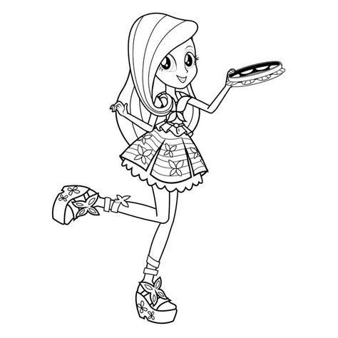 Раскраска Флаттершай из Эквестрии распечатать или скачать