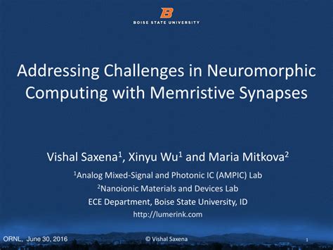 Pdf Addressing Challenges In Neuromorphic Computing With Memristive Synapses