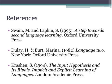 Comprehensible Output Hypothesis Pptx