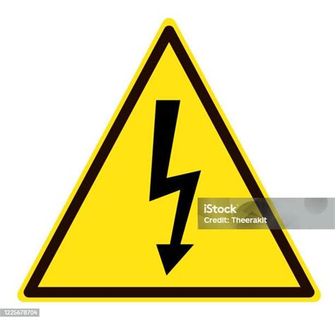 흰색 배경에 고전압 아이콘 플랫 스타일 웹 사이트 디자인 로고 응용 프로그램 Ui에 대한 위험 전압 아이콘 전기 위험 기호