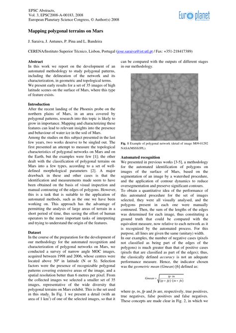 Pdf Mapping Polygonal Terrains On Mars