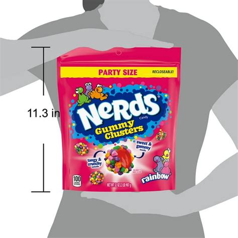 Nerds Gummy Cluster Treat Size Bags 1 Lb Bulk Individually Wrapped Candy Gummy Candy