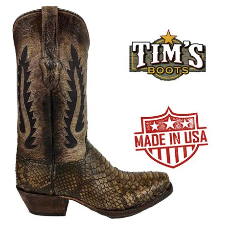 Black Jack Python Boots Made In America