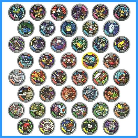Yo Kai Watch Lot Of 32 Yokai Medal No Duplicated From Series 1 2 3