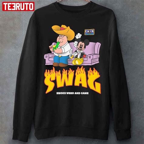 Swag Smoke Weed And Game Supermega 420 Unisex Sweatshirt Teeruto