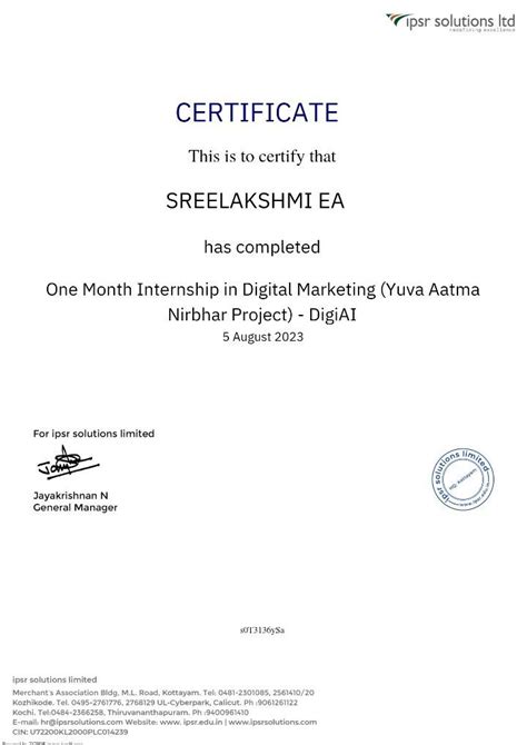 Sreelakshmi Ea On Linkedin Successfully Completed The One Month